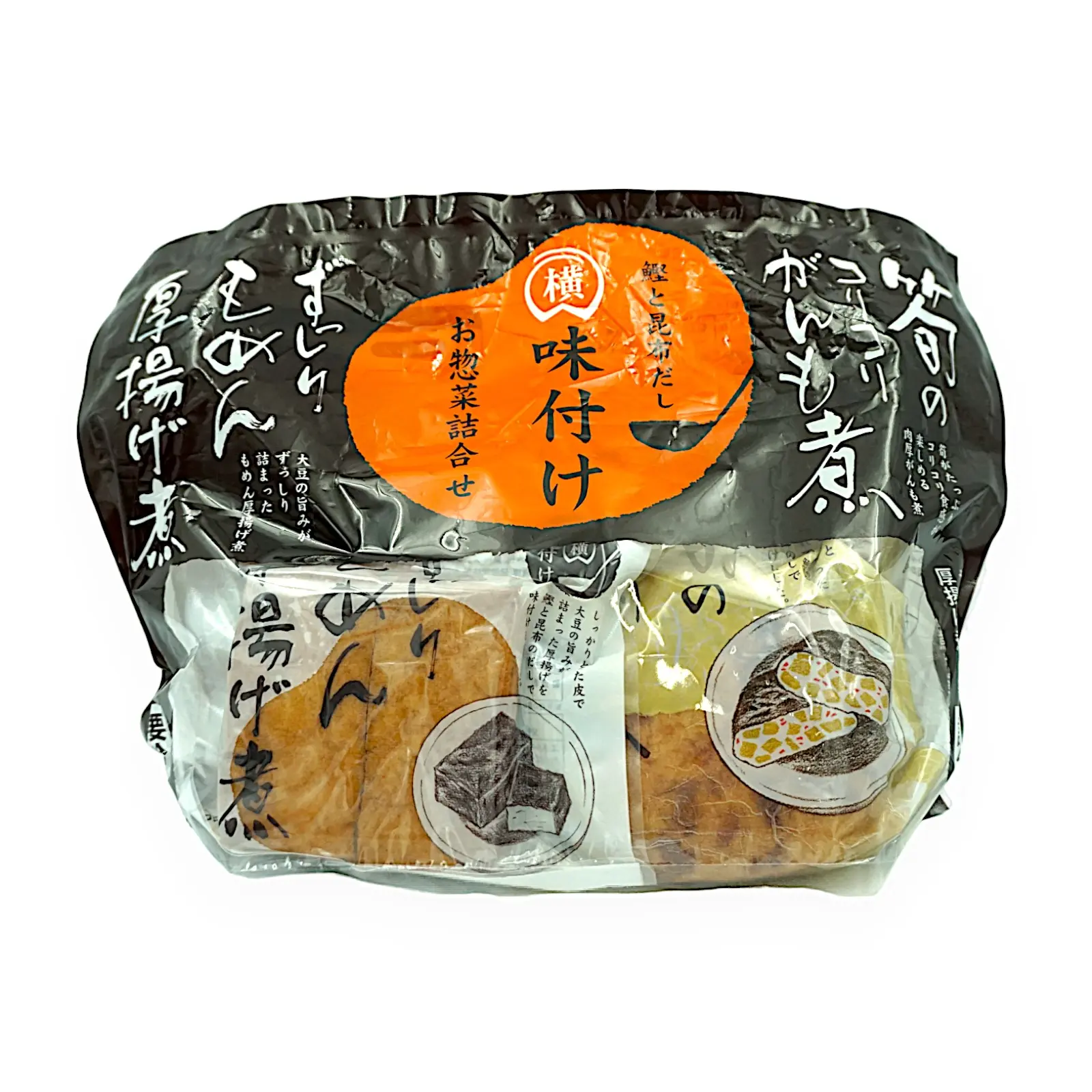横山食品 筍がんも煮ともめん厚揚げ 煮の和惣菜 各4袋入り | SocToc (ソックトック) | コストコ専門ネットスーパーサービス