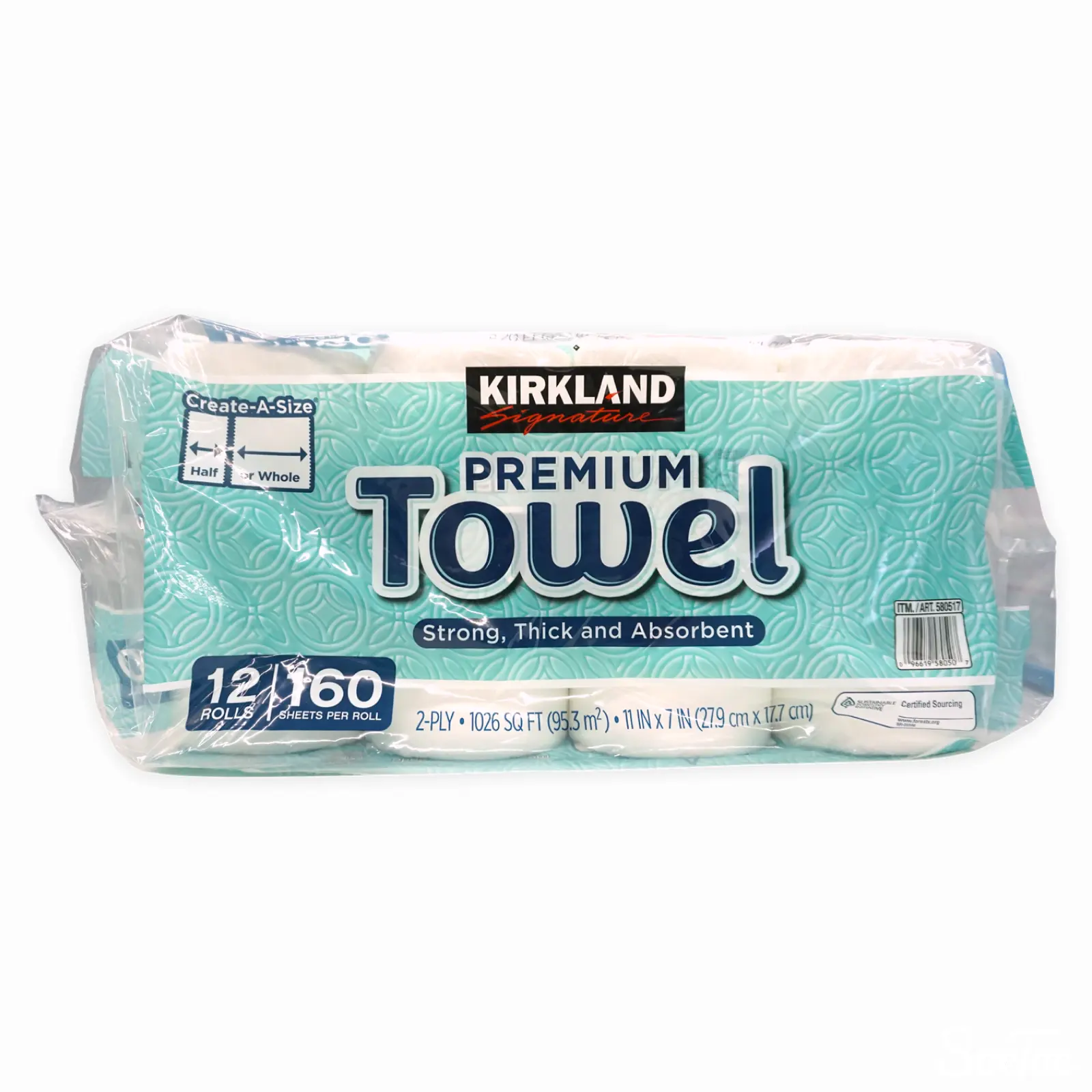 KIRKLAND SIGNATURE ペーパータオル 160シート 27.9cm x 17.7cm x 12ロール | SocToc (ソックトック) | コストコ専門ネットスーパーサービス