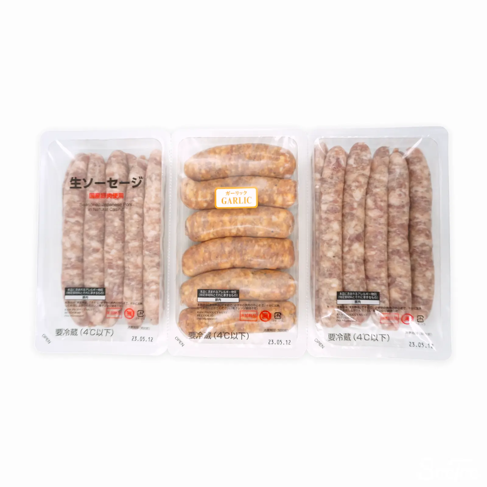 生ソーセージ プレーン 500g x 2p ガーリック 450g x 1p | SocToc (ソックトック) | コストコ専門ネットスーパーサービス