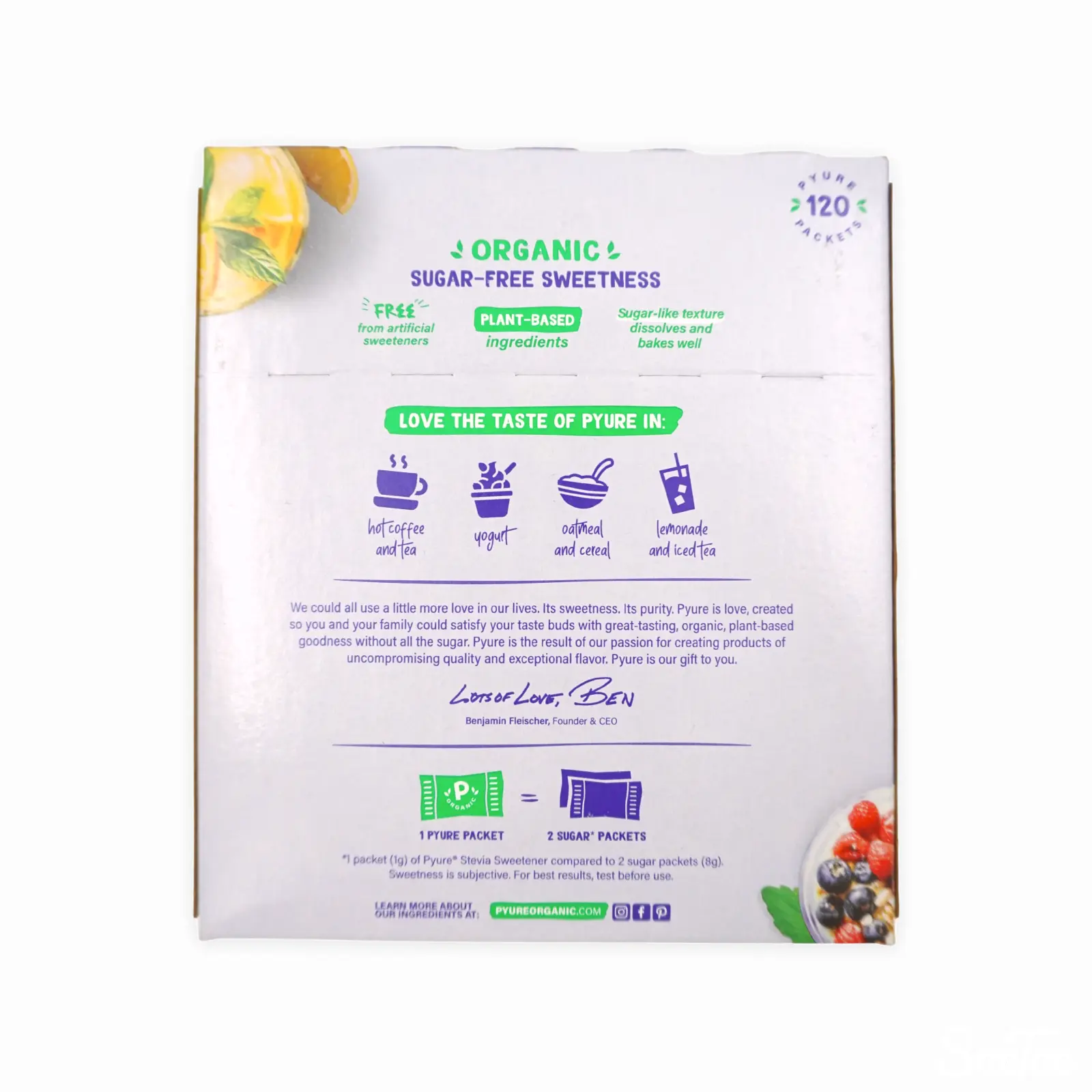 PYURE オーガニック ステビア スウィートナー 120袋入り | SocToc (ソックトック) | コストコ専門ネットスーパーサービス
