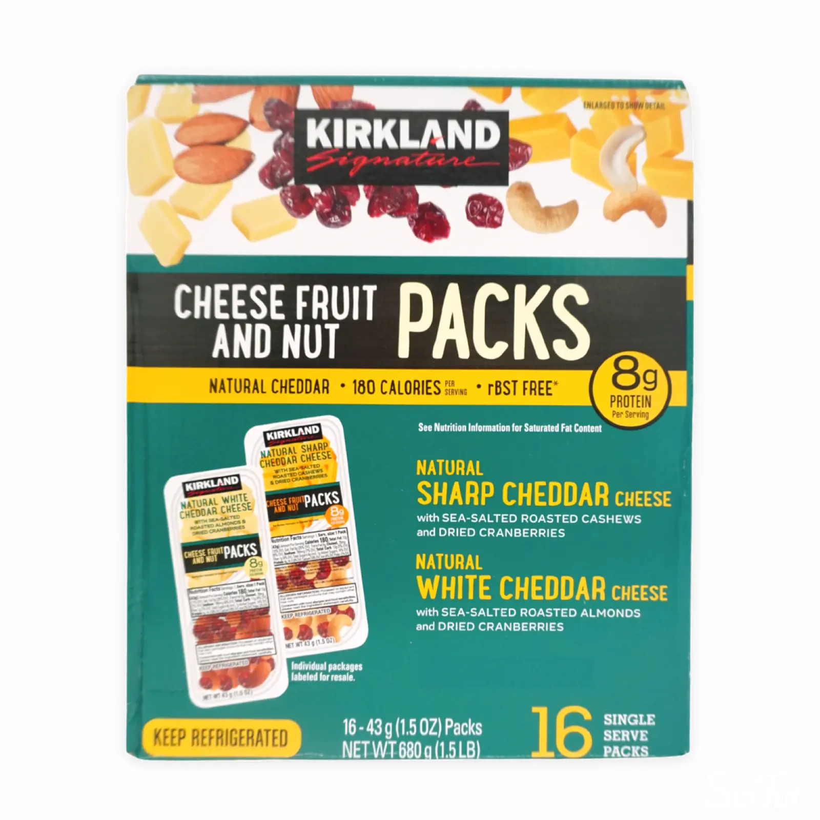 KIRKLAND SIGNATURE チーズ/フルーツ/ナッツ スナックパック 43g x 16パック | SocToc (ソックトック) | コストコ専門ネットスーパーサービス