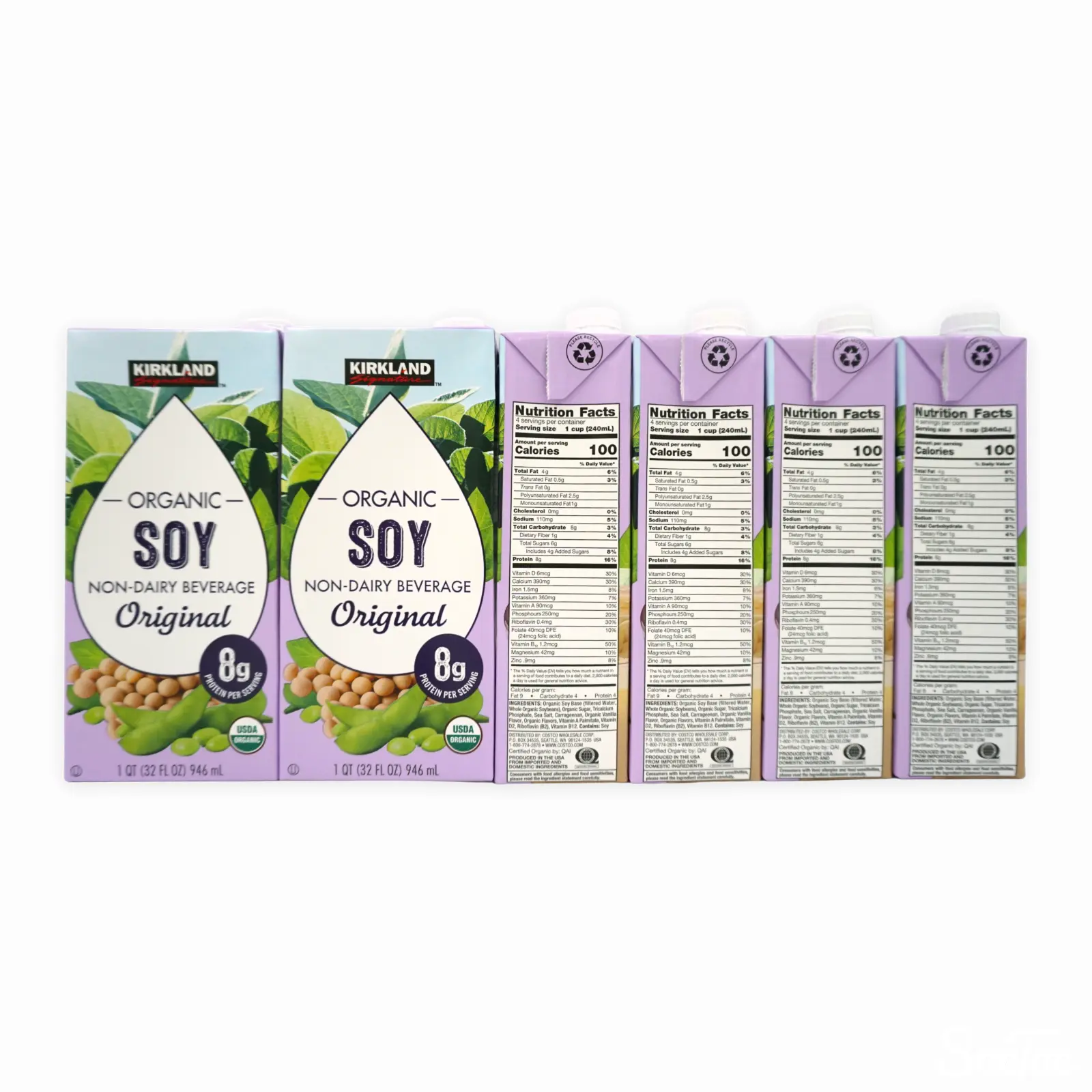 [小分け商品] KIRKLAND SIGNATURE オーガニック豆乳 オリジナル 946ml x 6パック | SocToc (ソックトック) | コストコ専門ネットスーパーサービス