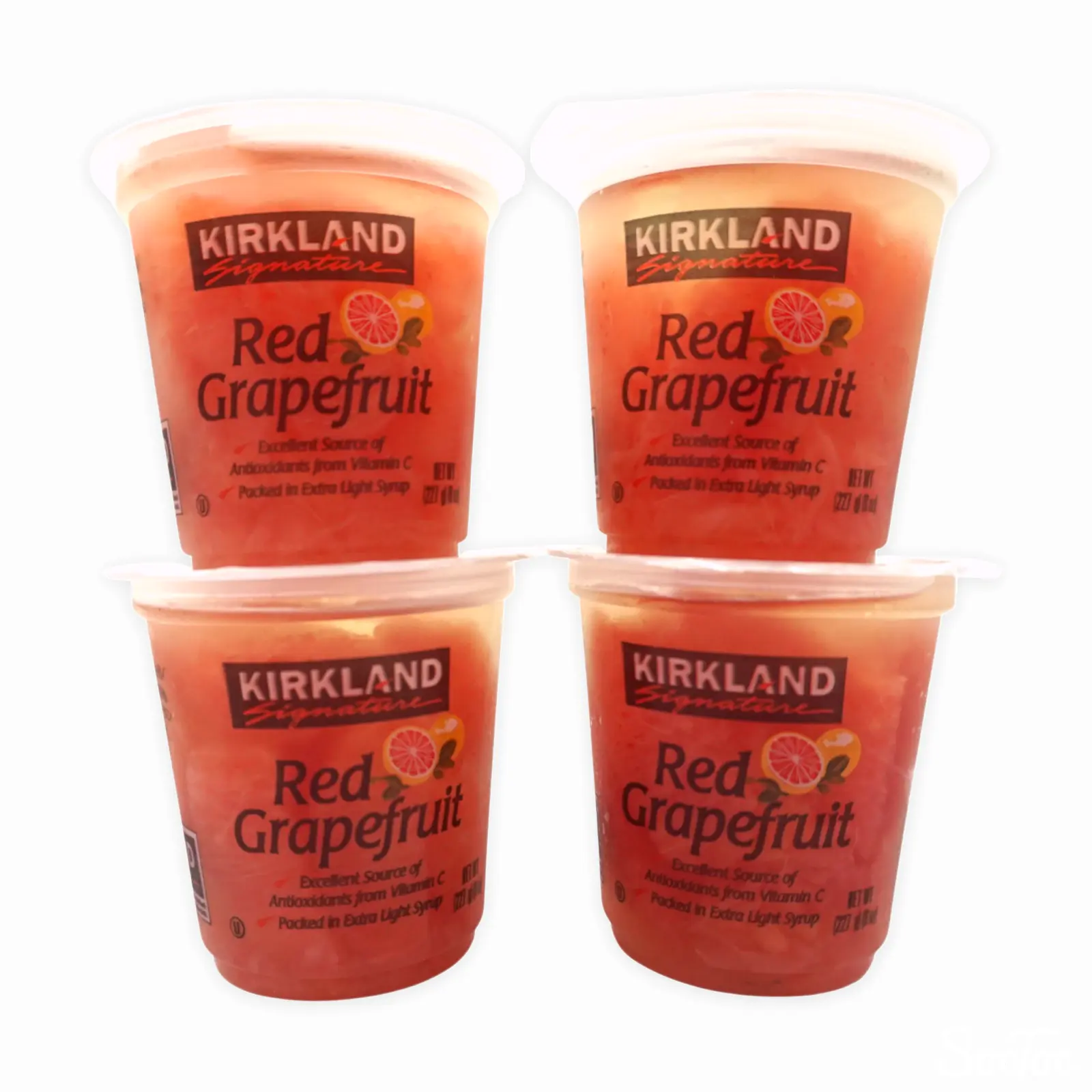 [小分け商品] KIRKLAND SIGNATURE レッドグレープフルーツカップ 4カップ入り | SocToc (ソックトック) | コストコ専門ネットスーパーサービス
