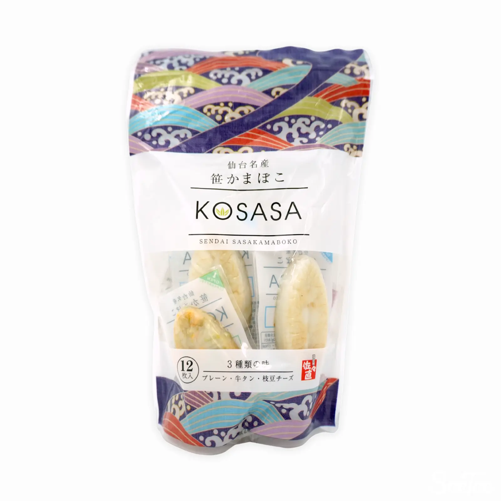 佐々直 仙台名産 笹かまぼこ 12pc（プレーン/枝豆チーズ/牛タン） | SocToc (ソックトック) | コストコ専門ネットスーパーサービス