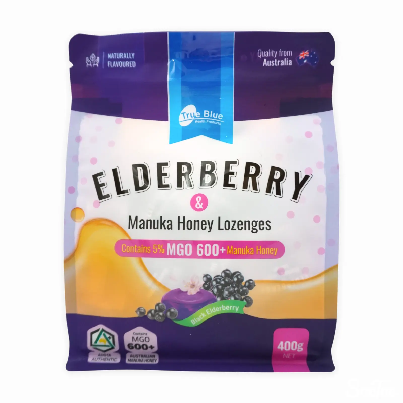 TRUE BLUE エルダーベリー＆マヌカハニーのど飴 400G MGO600+ | SocToc (ソックトック) | コストコ専門ネットスーパーサービス