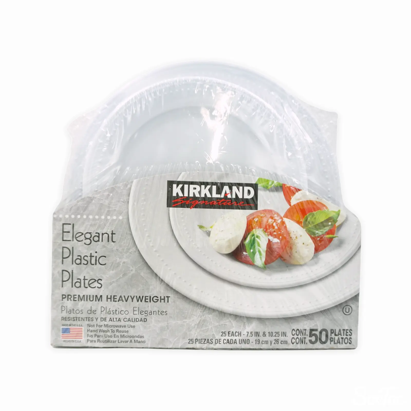 KIRKLAND SIGNATURE エレガントプラスチックプレート 50枚（25枚 × 2サイズ） | SocToc (ソックトック) | コストコ専門ネットスーパーサービス
